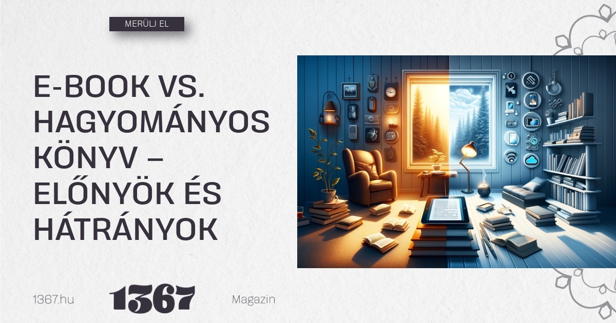 E-book vs. hagyományos könyv – előnyök és hátrányok – 1367